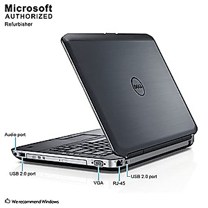 Dell Latitude E5430 14.1 Inch Business High Performace Laptop (Intel Core i5-3320M up to 3.3GHz, 4GB RAM, 320GB HDD, WiFi, DVDRW, Windows 10 Professional) (Renewedd)