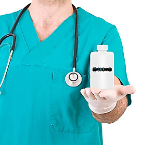 Patelai 12 Pcs Urine Test Complete Kit Include 2 Translucent Portable Travel Bottles,10 Adhesive Temperature Test Strips Human Urine Practice Kit for Synthetic Fake Pee(Classic Style)