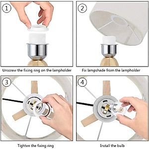 OEPWQIWEPZ Tripod Bedside Desk Table Lamp Seamless Baby Monkey Banana Tropical Leaves Cartoon Childish Jungle Wood Nightstand Lamp with Linen Fabric Shade for Nursery Bedroom Living Room Kids Room