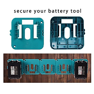 5 Pack Battery Rack Holder, Wall Mount Storage Mount for Makita 14.4-18V Battery, Fit for BL1860/BL1850/BL1840/BL1830