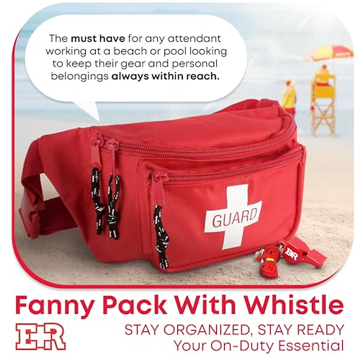 Ever Ready First Aid Fanny Pack/Hip Pack (Fanny Pack With Whistle)