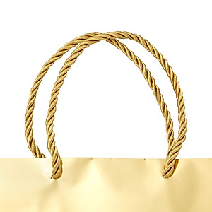 Sparkle and Bash 24 Pack Mini Metallic Rose Gold Gift Bags with Rope Handles, Reusable Paper Gift Bags (6 x 5 x 2.5 In)