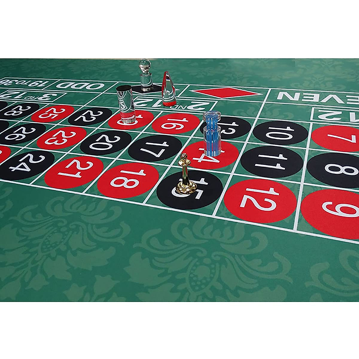 Alabohuke Roulette Mat, 47" X 23.6" Portable Poker Table Top, Casino Style Poker Mat, with Carry Bag for Casino, Party, Home Entertainment