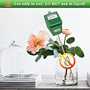 Soil Moisture Meter, 2 Packs Soil Test Kit for Garden Lawn Farm Indoor & Outdoor Use - Dr.meter Soil Tester Hygrometer Sensor for Plant Care - Plant Water Meter-No Battery Needed, Gardening Gifts