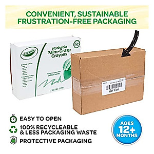 Crayola Egg Crayons (12ct), Washable Toddler Crayons, Jumbo Crayons for Toddlers, Preschool Art Supplies, Toddler Gifts, Ages 1+