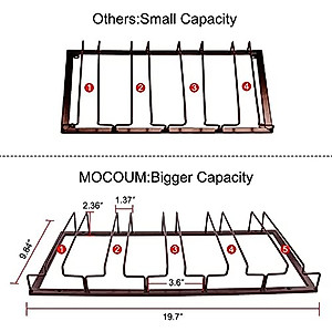 Wine Glass Shelf, Upside-down Home Goblet Iron Art Shelf, Wine Glass Hanging Storage Rack(Brown, 5 Rows 1 Pack)