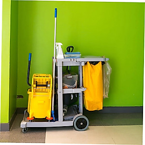 PartyKindom 6 Pcs Canvas Bag Yellow Vinyl Bag Car Can Trash Bag Waterproof Janitorial Bag Janitorial Cart Bag Appliance Hand Dolly Glass Spray Bottle Garbage Conical Trolley Bag Work