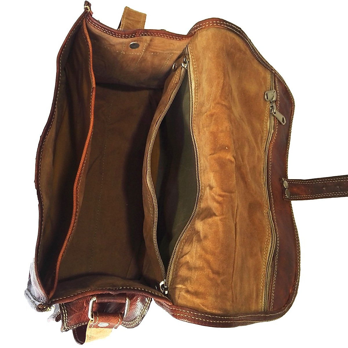 Madosh, Men's Genuine Leather Duffle Camera Bag Shoulder Crossbody Gym Sports Handmade Bag