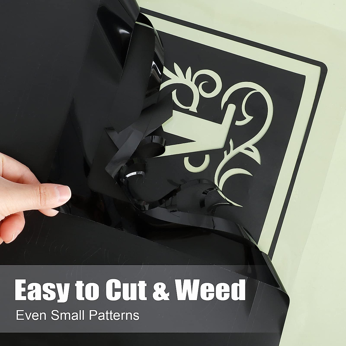 SGHUO Permanent Adhesive Vinyl Black and White 2 Rolls 12" x 20ft, Vinyl Bundle for Silhouette, for Craft, Die Cutters, Cameo Cutters, Signs, Scrapbooking,