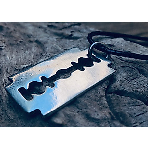 Trilogy Jewelry Pewter Faux Razor Blade Necklace/Pendant