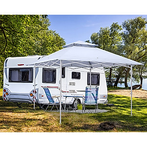 MASTERCANOPY Pop-Up Canopy Tent 13x13 Instant Shelter Outdoor Canopy with Wheeled Bag (White)