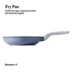 PRICUSIS Nonstick Ceramic Frying Pan, Non Toxic Nonstick Pan Skillet, Healthy Egg Pan Nonstick Omelet Pan Chef's Pan, PTFE PFOA & PFAS Free, Induction Compatible 8 Inch