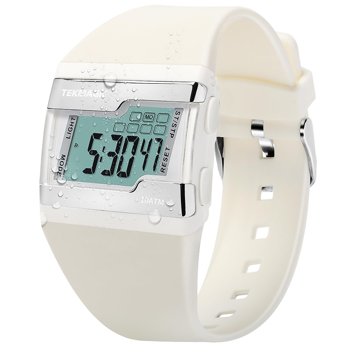 ILAME Digital Swimming Diving Wristwatch 10 ATM Waterproof with Multiple Functions of Lap Stopwatch, Alarm Clock, Calendar and Backlight