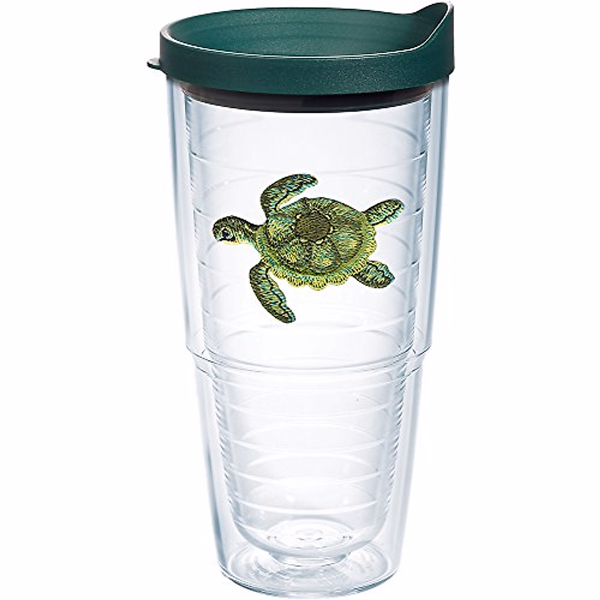Tervis Green Turtle Made in USA Double Walled Insulated Tumbler Travel Cup Keeps Drinks Cold & Hot, 24oz, Green Turtle
