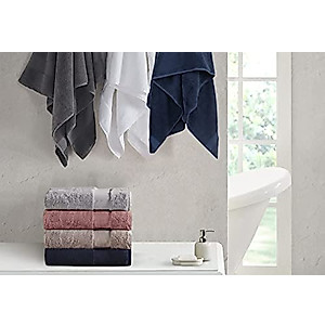 A1HC Towels Cotton Washcloths Set 100% Organic Cotton, GOTS Certified Premium Quality Face Cloths, Feather Touch Technology Highly Absorbent and Soft Feel Fingertip Towels, Pack of 6