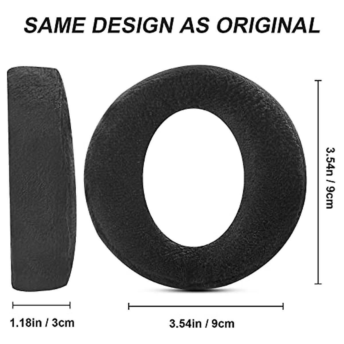 GVOEARS Ear Pads Cushions Replacement for Sony Playstation 5 PS5 Pulse 3D Wireless Headset (Velour)