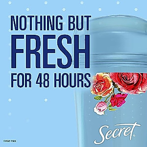 Secret Antiperspirant and Deodorant Women, Delicate Rose Scent, Clear Gel 3.4 oz (Pack of 3)