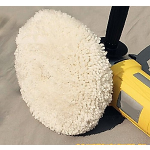 GRACEFUR Wool Buffing Pads with Hook and Loop 7 inch Polishing Pad for Compound Cutting & Polishing for Car, Boat and Epoxies (7in Single Sided)