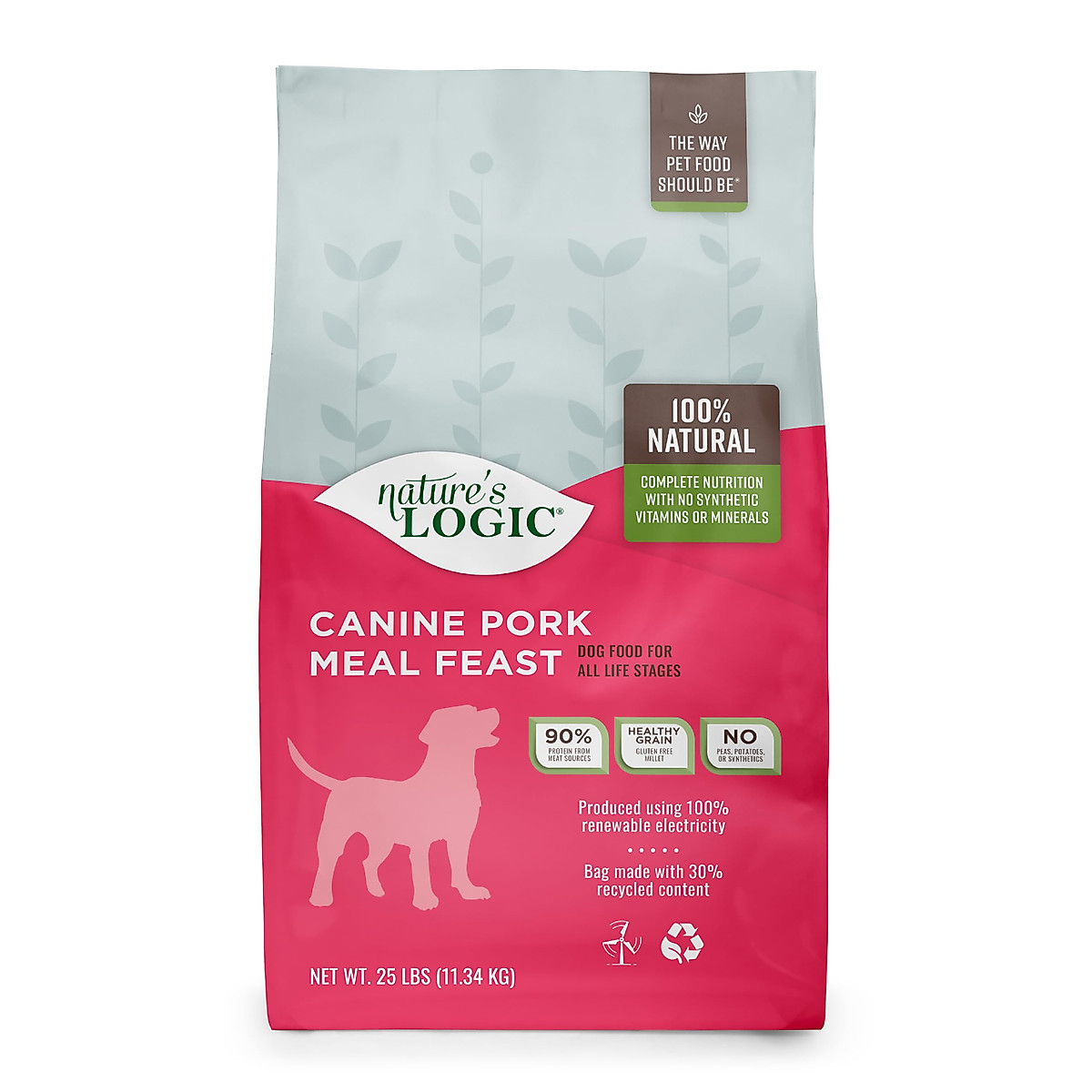 NATURE'S LOGIC Dog Food Canine Meal Feast, Pork