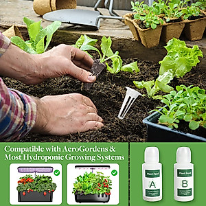 Hydroponics Supply Seed Pods Kit for Growing System, Seed Starter Pods for Indoor Garden, 50pcs Grow Sponges for AeroGarden, 15 Baskets, A&B Hydroponic Nutrients, Work with Idoo and Other Hydroponics