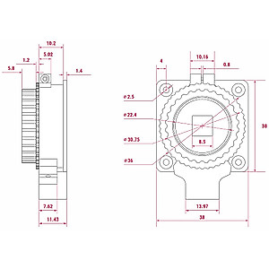 Raspberry Pi HQ Camera for Raspberry Pi 4B/3B+/3B/Zero/Zero Wireless/Jatson Nano,12.3MP IMX477 Sensor,High Resolution,Supports C- and CS-Mount Lenses,Alternative for Raspberry Pi Camera Module V2
