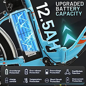 ECOTRIC Step-Through-2 20" Folding Electric Bicycle Powerful 350W Motor 36V/12.5AH Removable Lithium Battery City Bike Alloy Frame Ebike LED Display - 90% Pre-Assembled