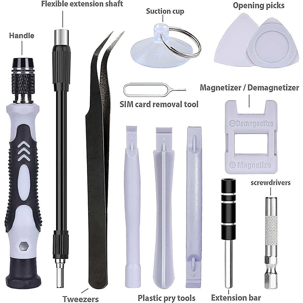 115 in 1 Screwdriver Set, magnetic DIY Precision Tool kit for Glasses PC Laptop Mobile Cell Phone Digital Watch (Taihom 115 in 1 Black)