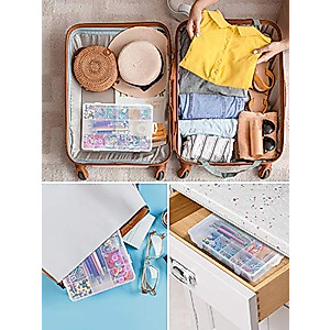 iBune 18 Grids Large Plastic Compartment Container, Bead Storage Organizer Box Case with Adjustable Removable Dividers for Jewelry Craft Tackles Tools, Size 11.7 x 7.7 x 1.7 in, White