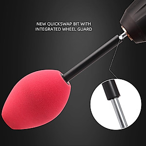 SPTA Wheel Rims Polisher, Polishing Ball, Polishing Cone, Metal Wheel Polishing Tool, Ball Buster Wheel and Rim Polisher System Attaches to Standard Household Drill