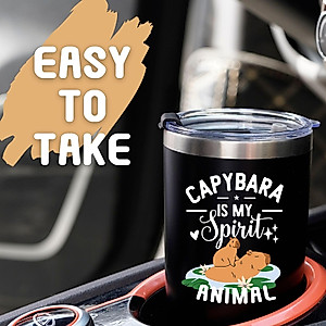 Capybara Is My Spirit Animal - Onebttle Stainless Steel Tumbler 20OZ Black - Gifts for Girls, Women, Capybara Lovers