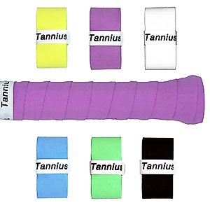 Tannius Tennis Racket Grip Tape, 6 Pack Tacky Tennis Grips, Absorbent and Enhanced Tennis Racquet Overgrip (6-Pack Mixed Colors)