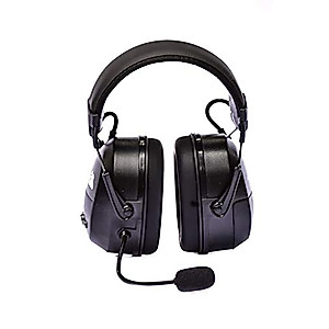 Rifleman Bluetooth Communicator Electronic Ear Muffs, NRR 25 Hearing Amplification and Protection, Headset with Microphone, Perfect for Hunting, Shooting Ranges, & Gaming, Black