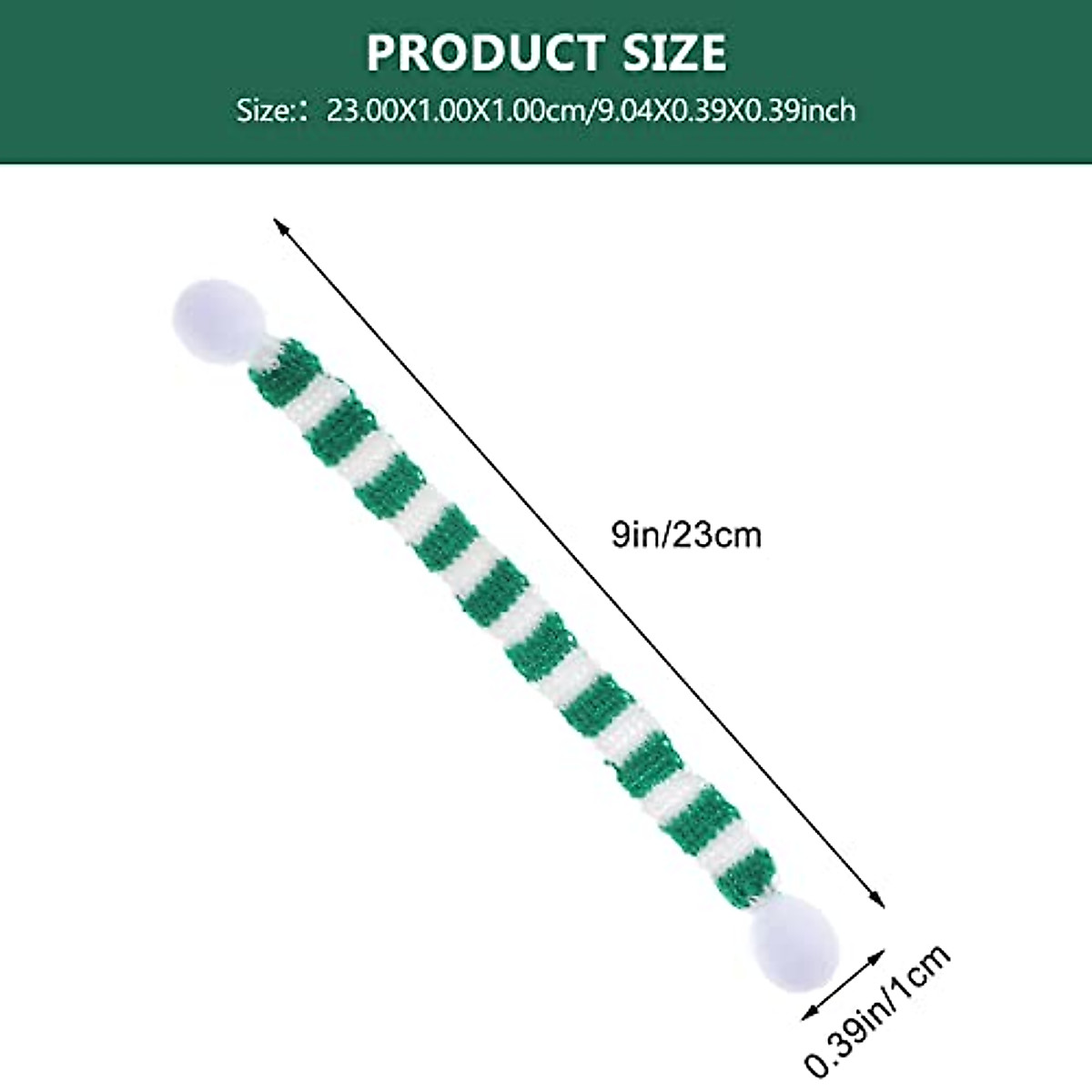 LUOZZY 18Pcs Mini Doll Scarf St. Patrick's Day Mini Scarf Knitted Santa Scarf for Wine Bottle St. Patrick's Day Party Supplies (Green White, 1 * 23cm)