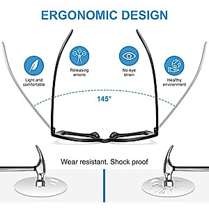 Okany Blue Light Blocking Glasses for Women Men Fashion Computer Screen Gaming TV Phones Anti Eyestrain & UV Glare Glasses 3 Pack