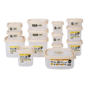 KARMAS PRODUCT 28 Piece Food Storage Container Set with Easy Locking Lids,BPA Free and 100% Leak Proof,Plastic (Milky, 28-Piece)