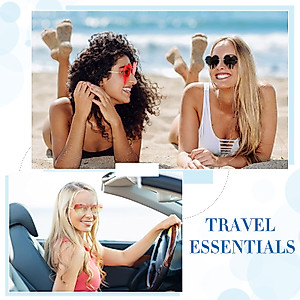 TOODOO 3 Pairs Dripping Heart Sunglasses for Women Melting Heart Shaped Party Sunglasses Valentines Day Rimless Colorful Irregular Eye Glasses for Valentines Day Party