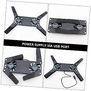 TIDTALEO 2pcs Heat Sink Anti-Slip Laptop Cooler Laptop Fan Stand Laptop Fan Cooling Stand Gaming Cooler Pad Laptop Cooler Pad Quiet Laptop Cooler Portable Fans Radiating Plate Notebook Abs