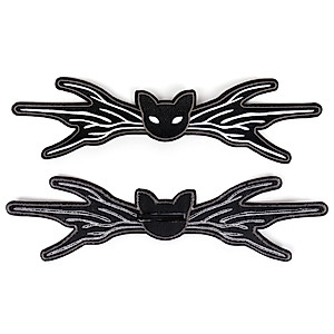 C-ZOFEK Headwear Black White Stripe Gothic Halloween Cosplay Headwear (Black)