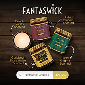 Fantaswick's Caribbean Pirate Waters Candle | 100% Natural Coconut Soy Wax & Cotton Wick in Amber Candle Jar | Hand-Poured in Texas | 9oz
