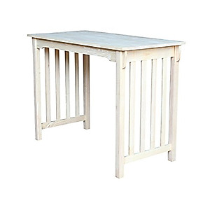 International Concepts Counter Height Mission Table, 24 by 48-Inch, Unfinished