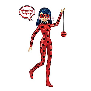 Miraculous Talk and Sparkle 10.5” Ladybug Deluxe Doll with Lights and Sounds