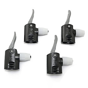 Pro Bamboo Kitchen 4pcs Black Plastic Dual Head Bike Bicycle Pump Head Nozzle Hose Adapter Connector Multi-Valve Head Tyre Valve Connector
