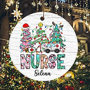 TALOGEM Custom Nurse Stethoscope Christmas Ornament, Nurse Ornament, Stethoscope Ornament, Nursing Assistant Gifts JWyM 1