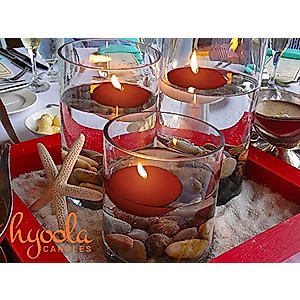 HYOOLA Premium Red Floating Candles 3 Inch - 8 Hour - 12 Pack - European Made