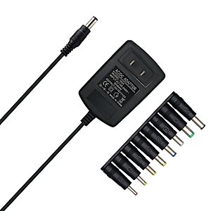Excelity AC/DC 15V 650mA 2A Max Wall Charger Power Supply Switching Adapter with Tip 5.5 x 2.5mm / 5.5 x 2.1mm