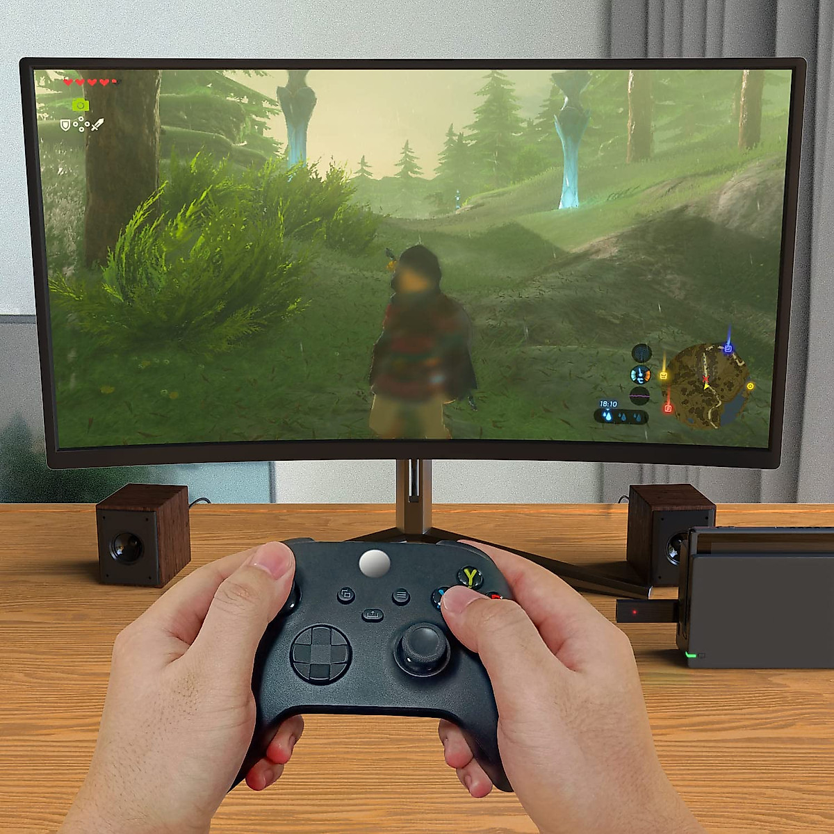 Mcbazel Mayflash Magic NS 2 Wireless USB Adapter for Switch/Switch OLED/Windows/Raspberry Pi, Compatible with Series X&S Controllers and More