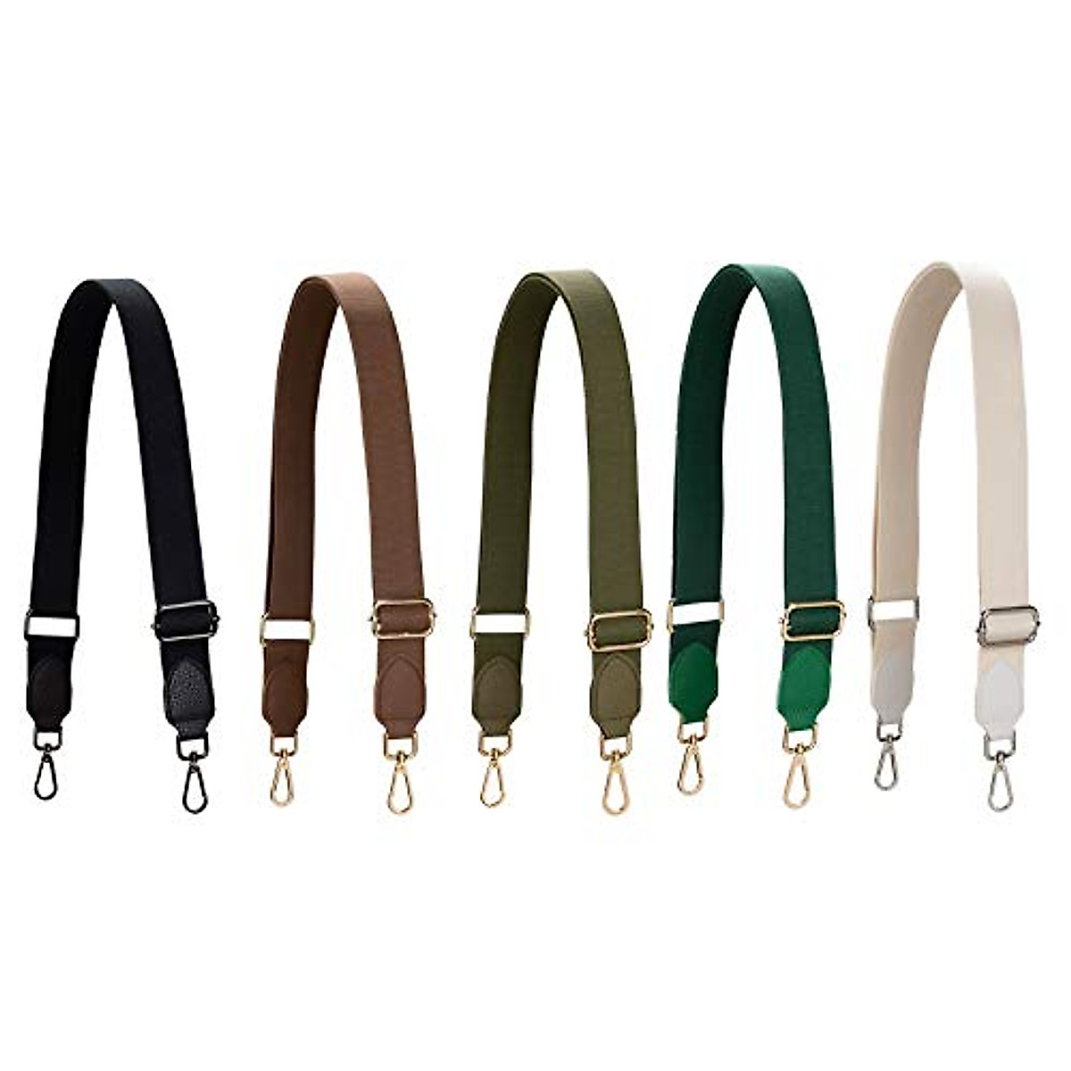 Allzedream Purse Straps Replacement Crossbody Bags Handbag Wide Canvas Leather Adjustable (Olive Green)