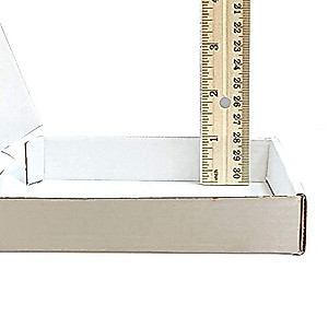 Chica and Jo 5" White Mini Pizza Boxes (8 Pack) Brand - Square Flat Cardboard Boxes 5" x 5" x 1" (8) Made in USA