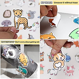 DaoChuang 100 Cute Water Bottle Animal Stickers Kids Love. Aesthetic Small Stickers for Computer, Laptop, Guitar, Skateboards for Kids Teen Girls.Waterproof Vinyl Various Stickers, Sticker Packs