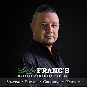 Lucky Franc's BayRum Shaving Soap - Premium Luxury Bay Rum Shave Soap for Men - Natural Shea Butter, Argan Oil, Kaolin, & Aloe - Barber Quality Lather 4oz Shaving Soap Puck - Shaving Soap Made In USA